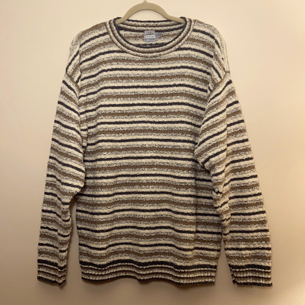 Tony Lambert Design Group Men’s Vintage Striped Knit … - Gem